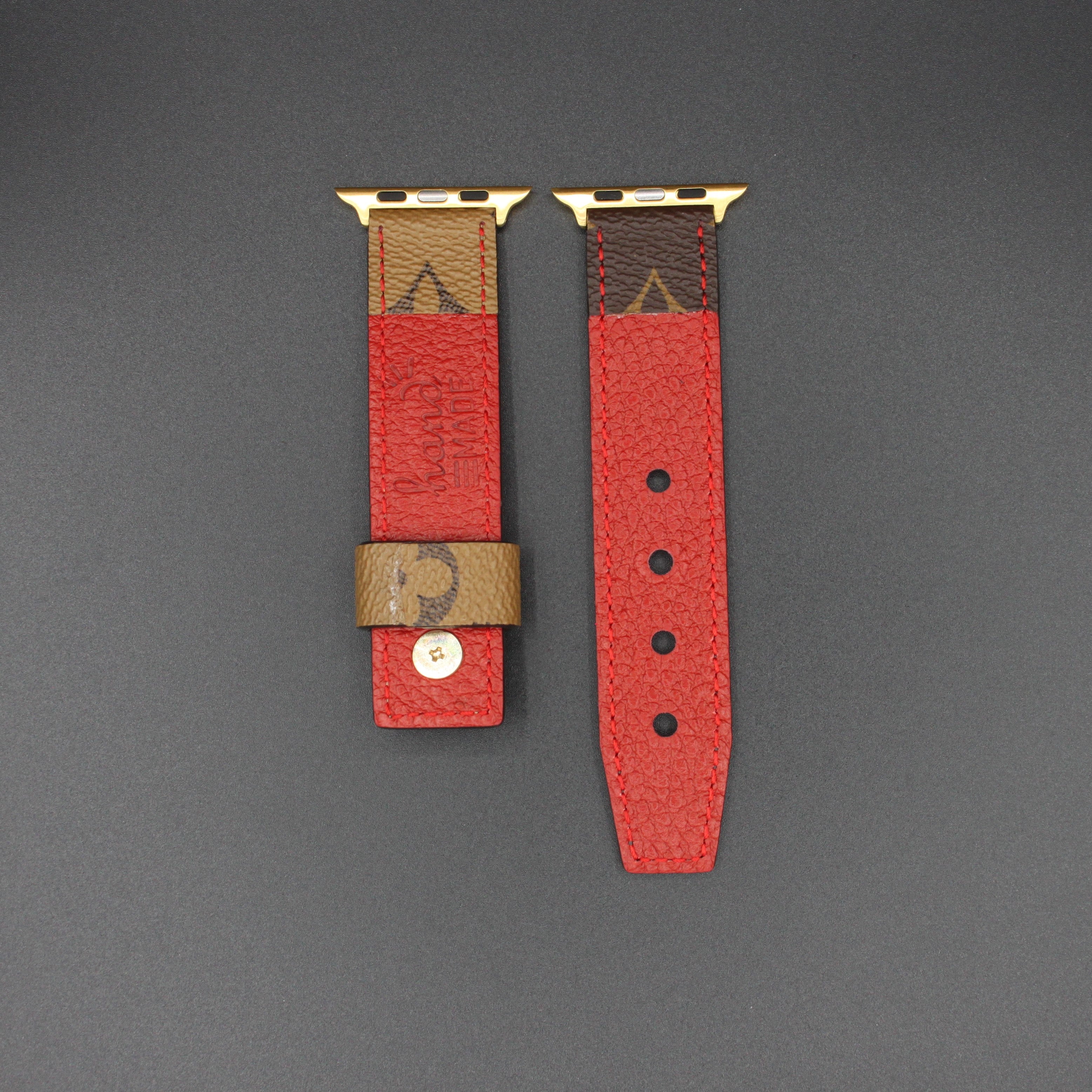 Authentic Watch Strap ,Custom Reverse Monogram needle closure Strap