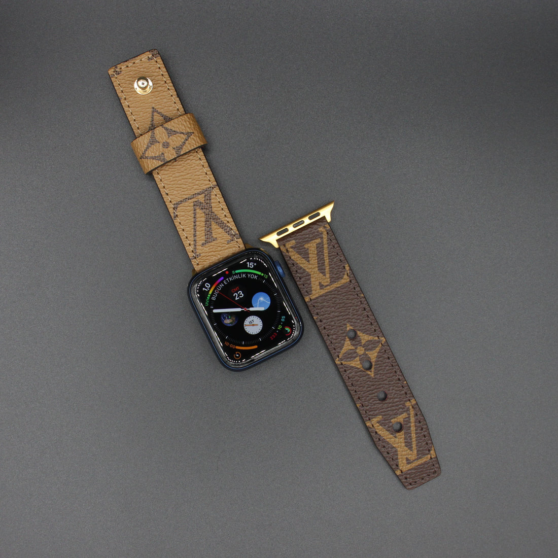 Authentic Watch Strap ,Custom Reverse Monogram needle closure Strap